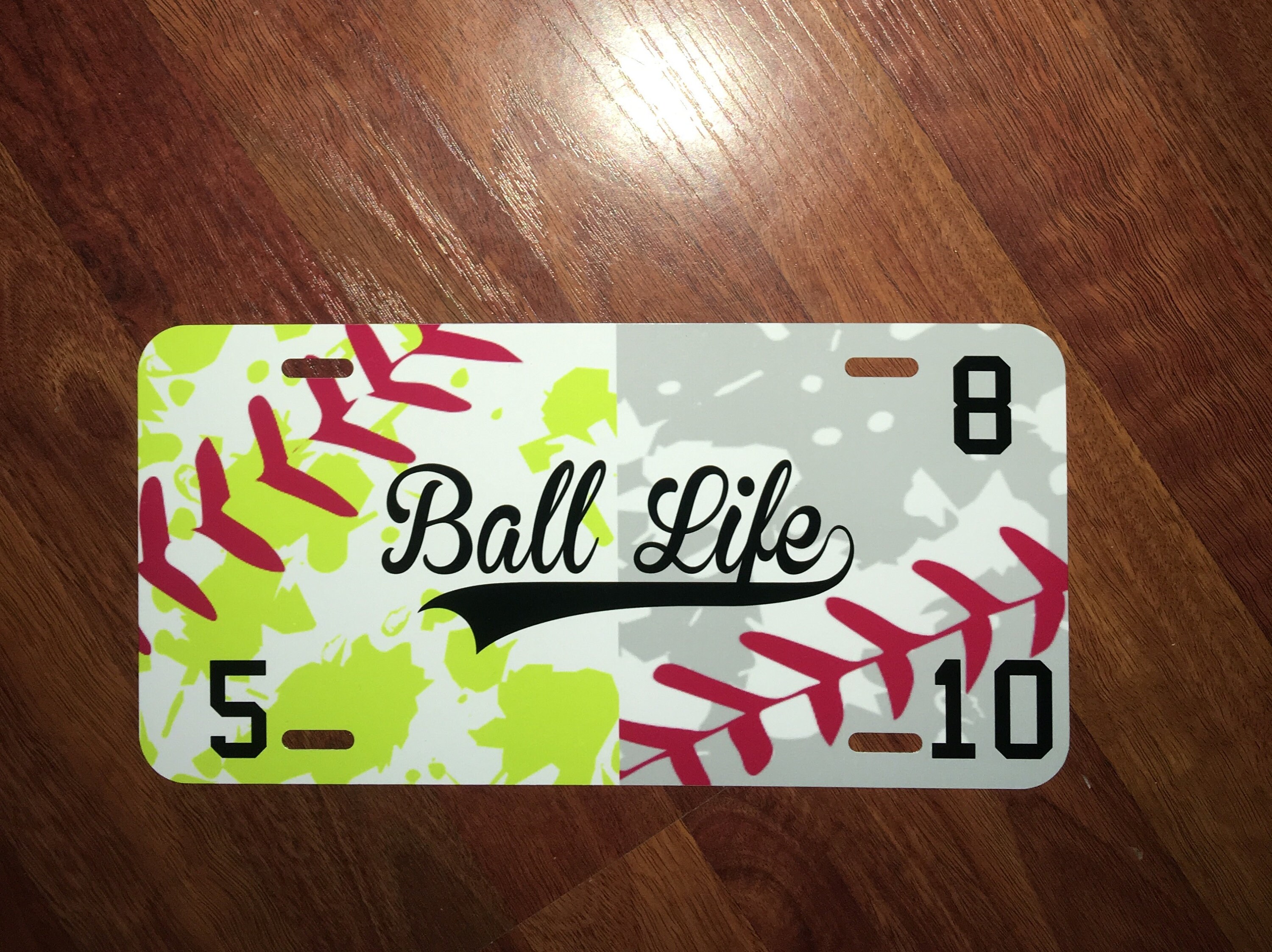 Baseball Softball License Plate Half Baseball Softball Car | Etsy