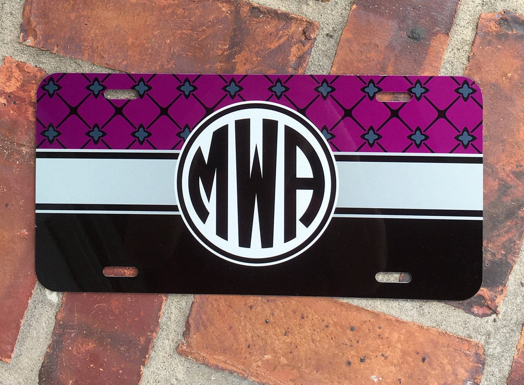 Moroccan Design License Car Plate for Front of Car * Monogram License ...