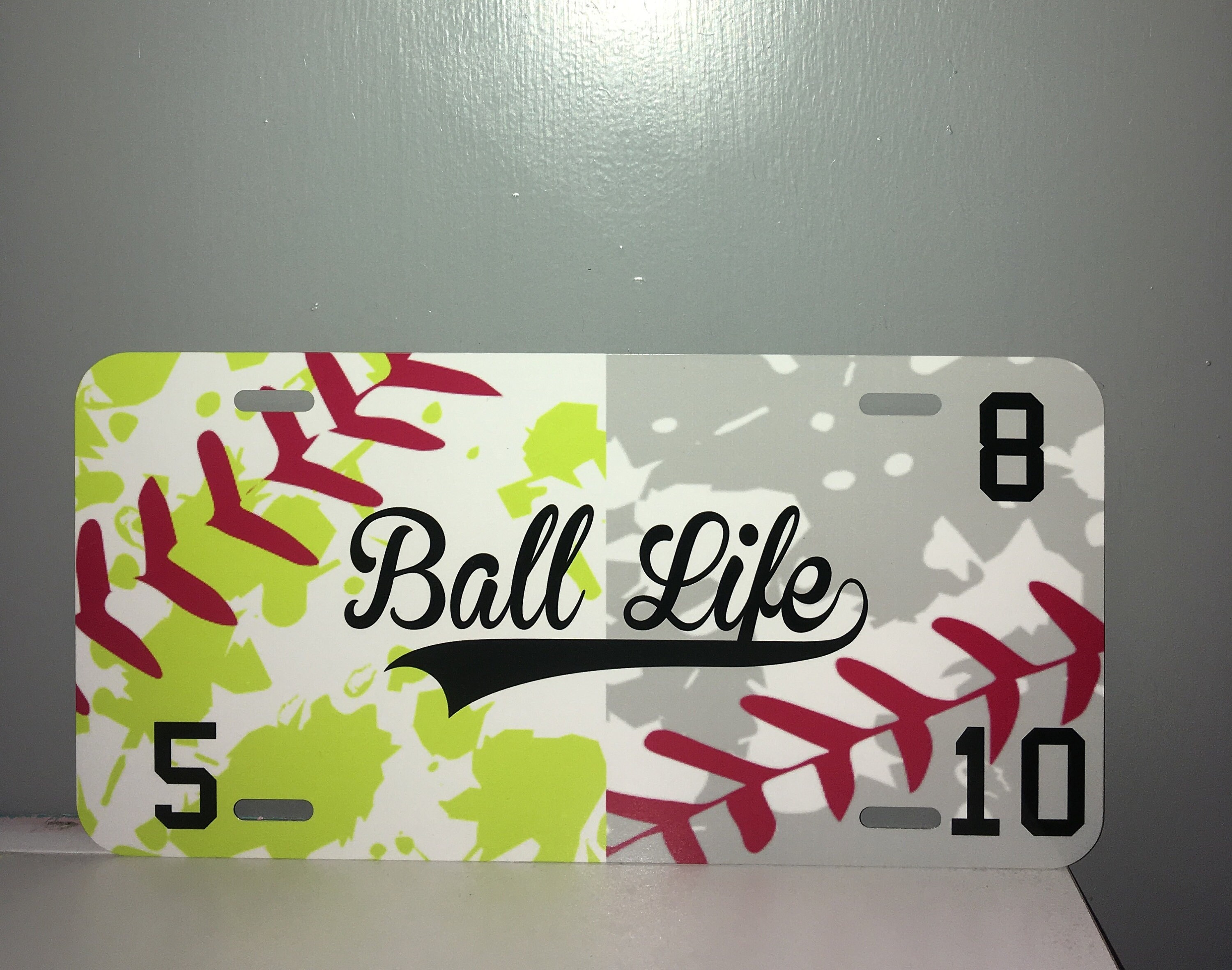Baseball Softball License Plate Half Baseball Softball Car | Etsy