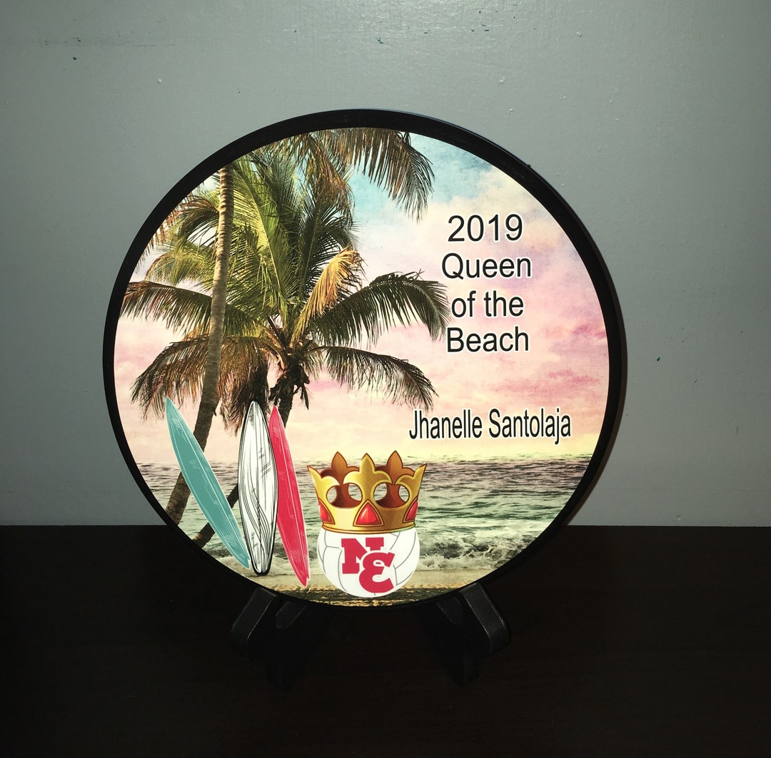 Volleyball Plaque Queen of the Beach * Beach Volleyball Award ...