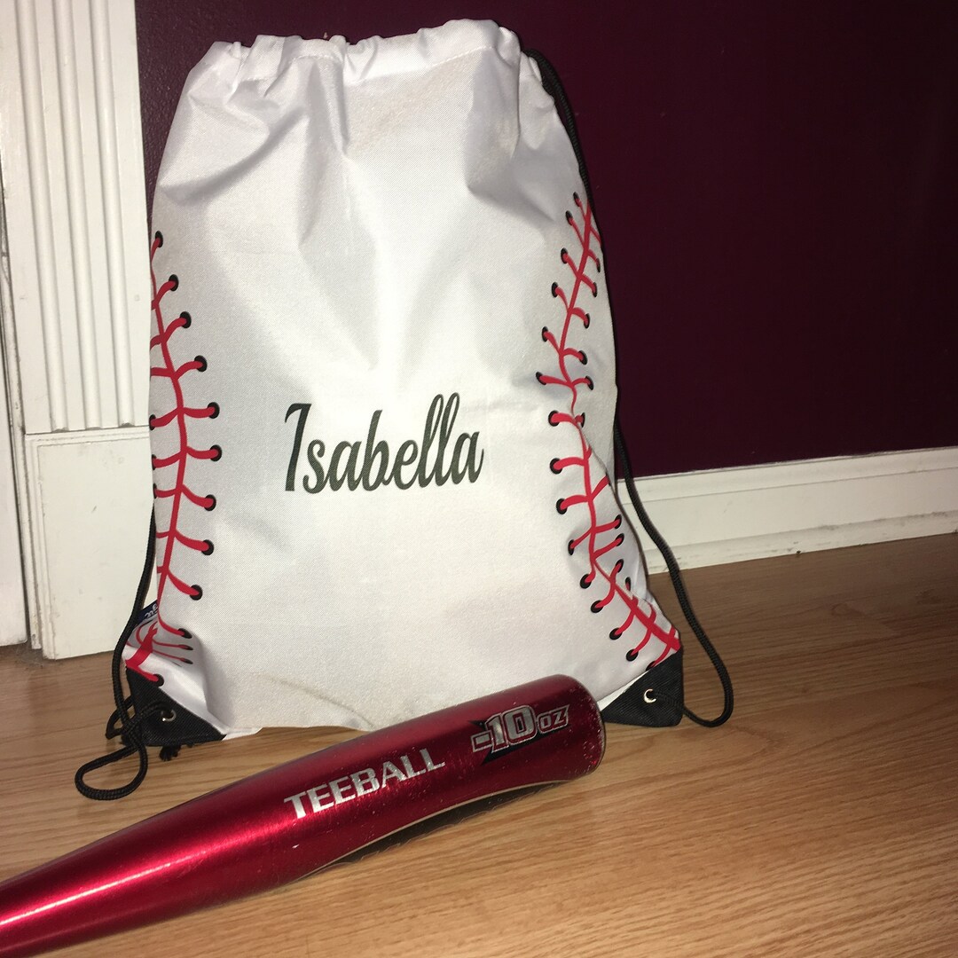 Baseball softball monogram drawstring bag, Baseball softball ...