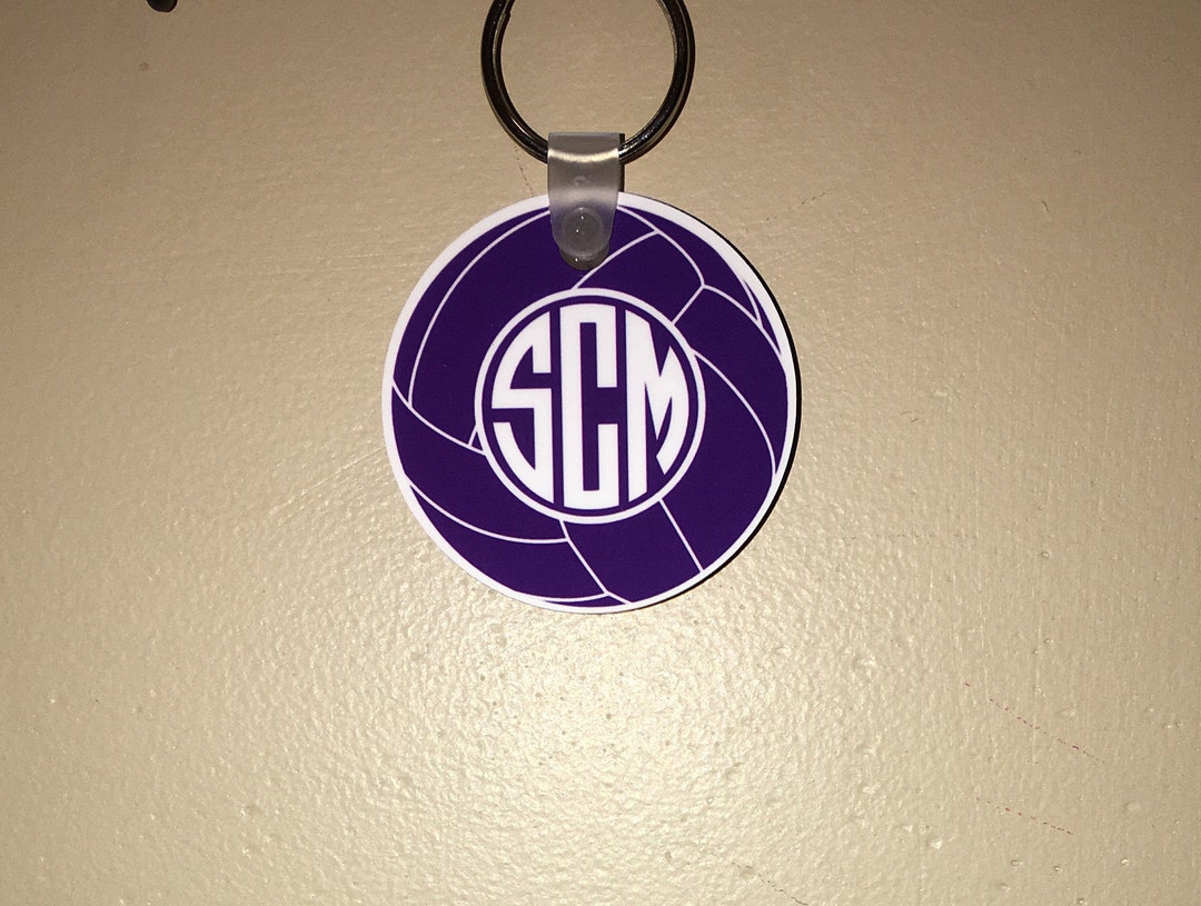 Volleyball Keyring Monogram, Volleyball Keychain, Volleyball Player or ...