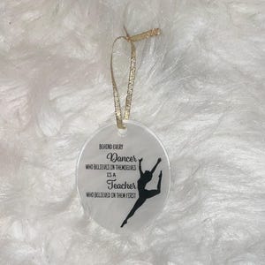Christmas Dance Teacher Ornament, Dance Recital Teacher Gift, Dance ...