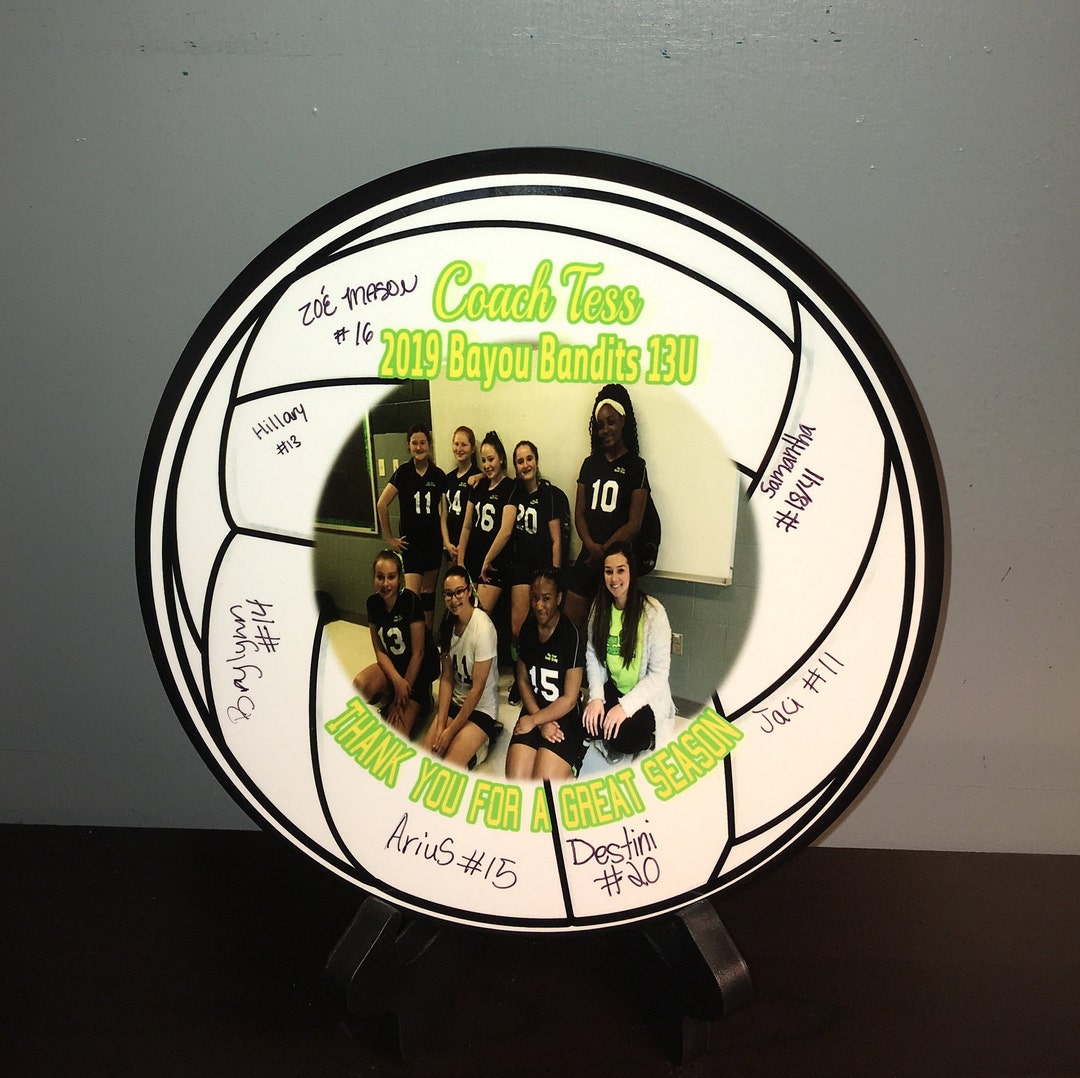 Volleyball Senior 2025 Autograph Plaque Gift, Volleyball Player Team ...