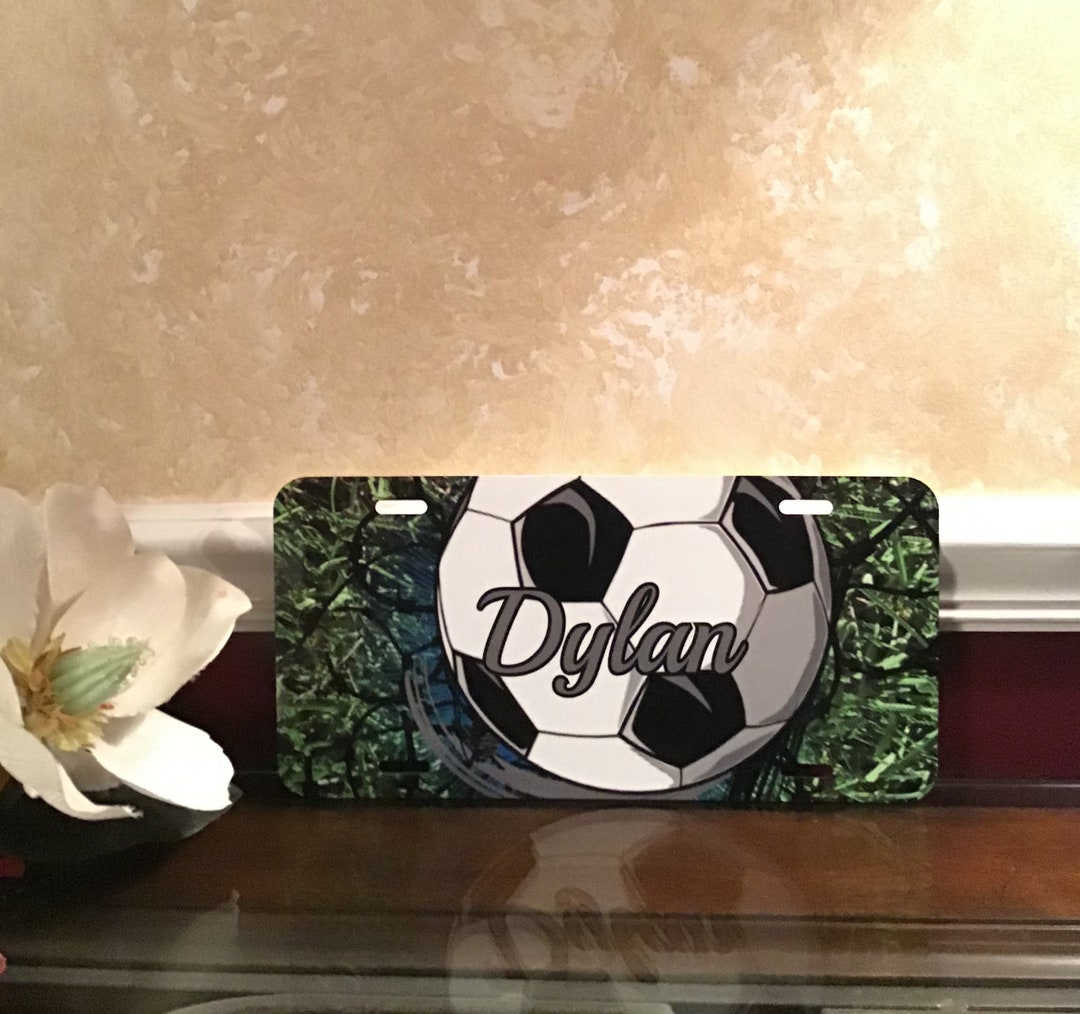 Soccer License Plate for Car Front With Monogram * Soccer Gift * Soccer ...