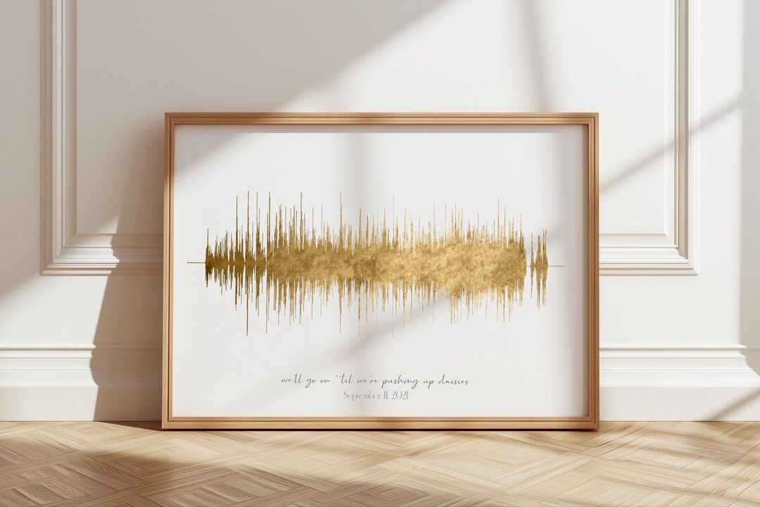 Custom Soundwave Art on Canvas Sound Wave Art Print Personalized ...