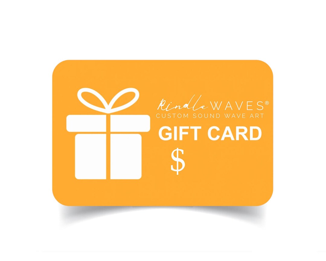 Rindle Waves Gift Card, Customized Gift, Personalized Gift, Sound Art ...