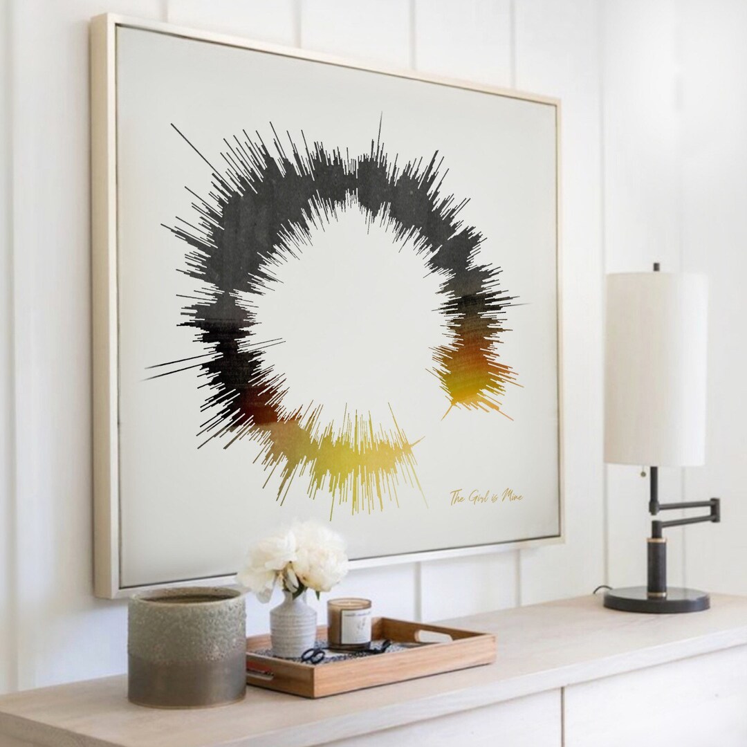 Custom Waveform Art, Spiral Custom Sound Art Print, Soundwave Art Print ...