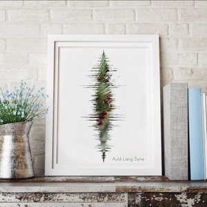 Auld Lang Syne Christmas Carols Modern Christmas Tree SVG - Etsy