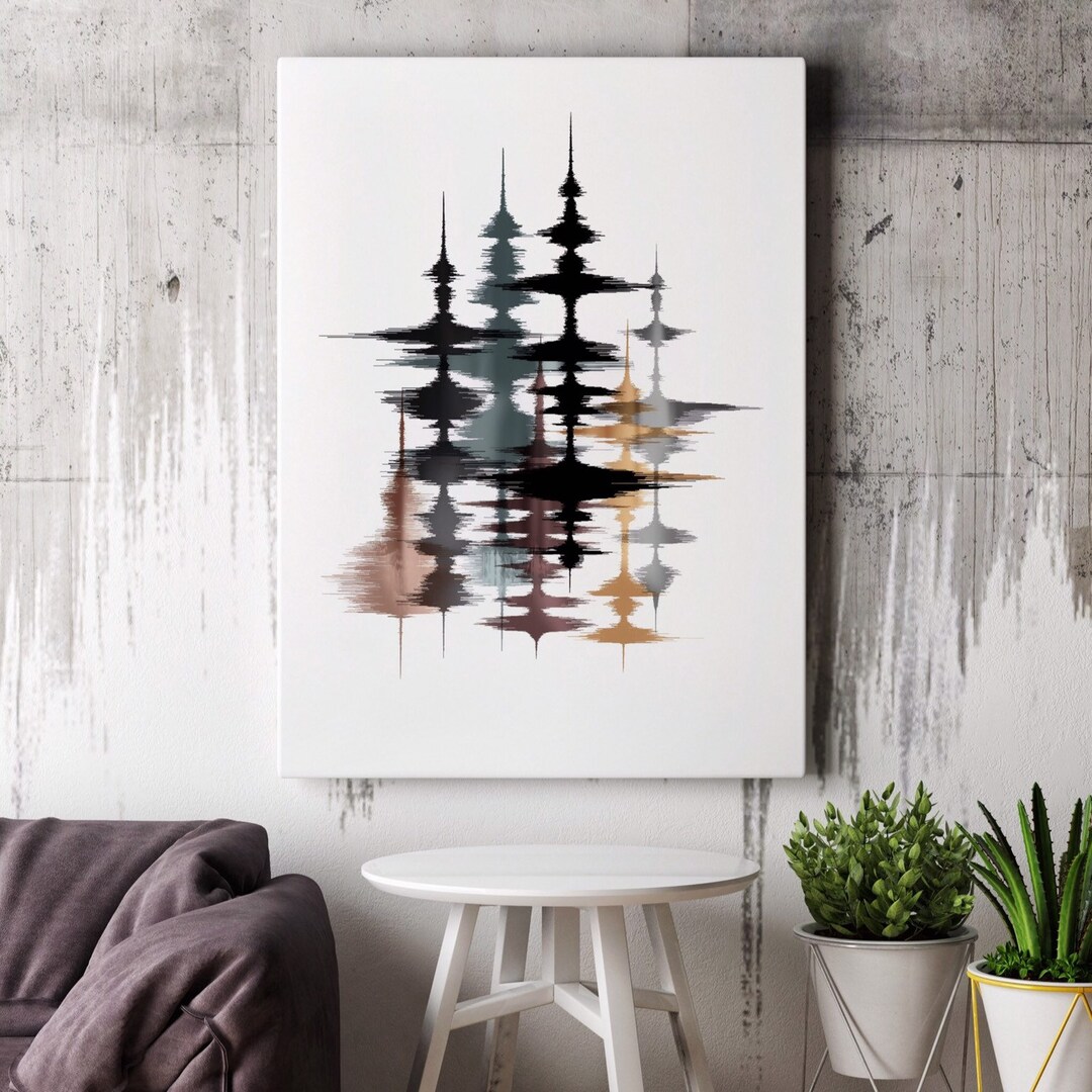 Family Tree, Sound Wave Art, Soundwave Art Print, Large Forest Family ...