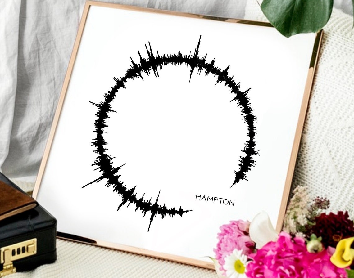Custom Waveform Art Spiral Custom Sound Art Print Soundwave - Etsy