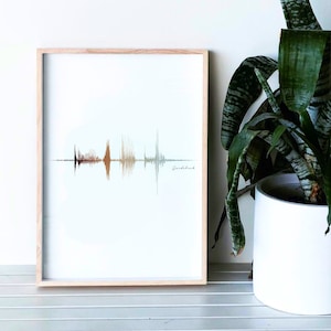 Large Vertical Soundwave Art, Custom Sound Wave Art on Canvas, Sound ...