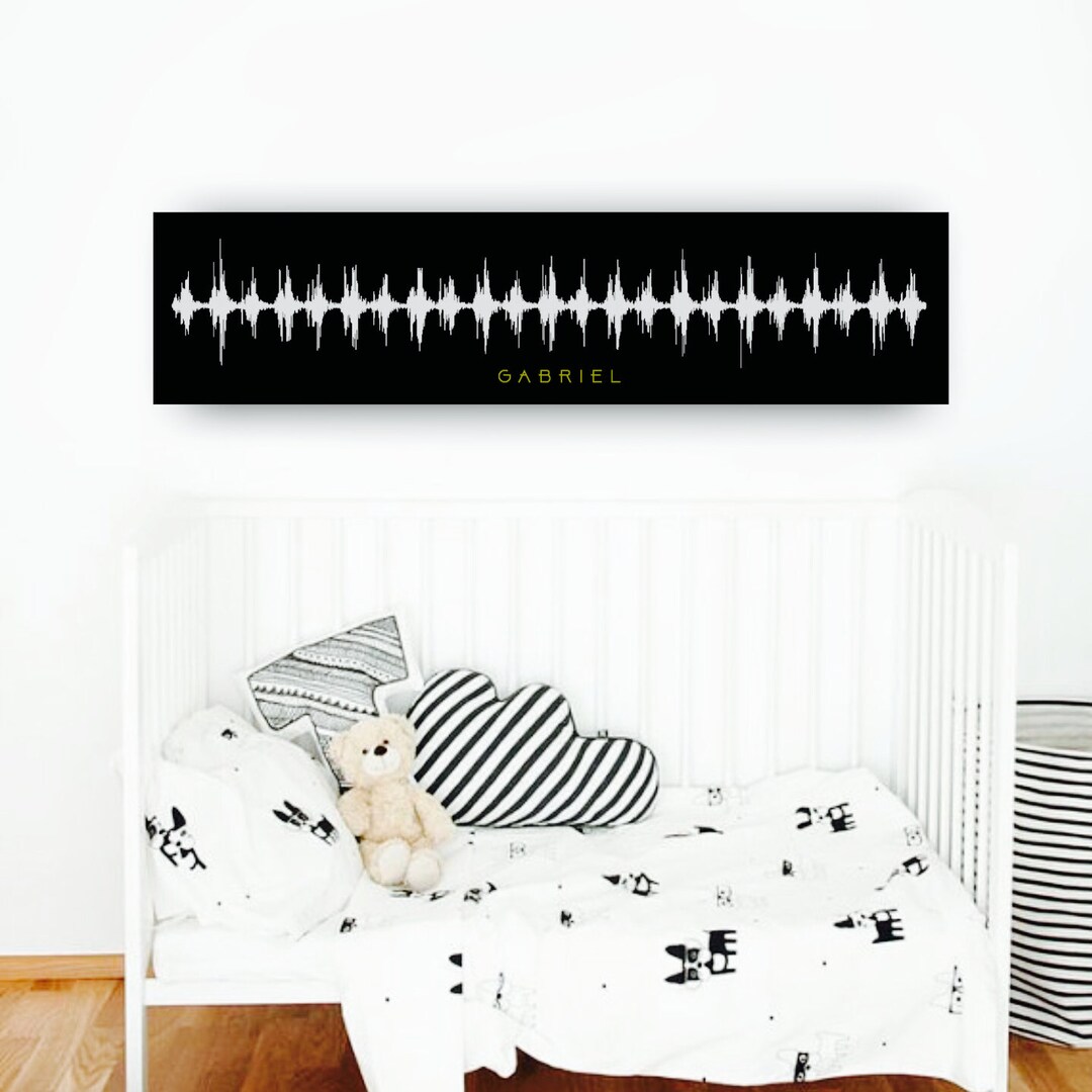 Custom Heartbeat Sound Wave Art Baby Heart Beat Soundwave Ultrasound ...