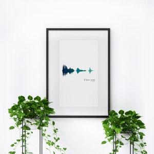 Large Vertical Soundwave Art, Custom Sound Wave Art on Canvas, Sound ...