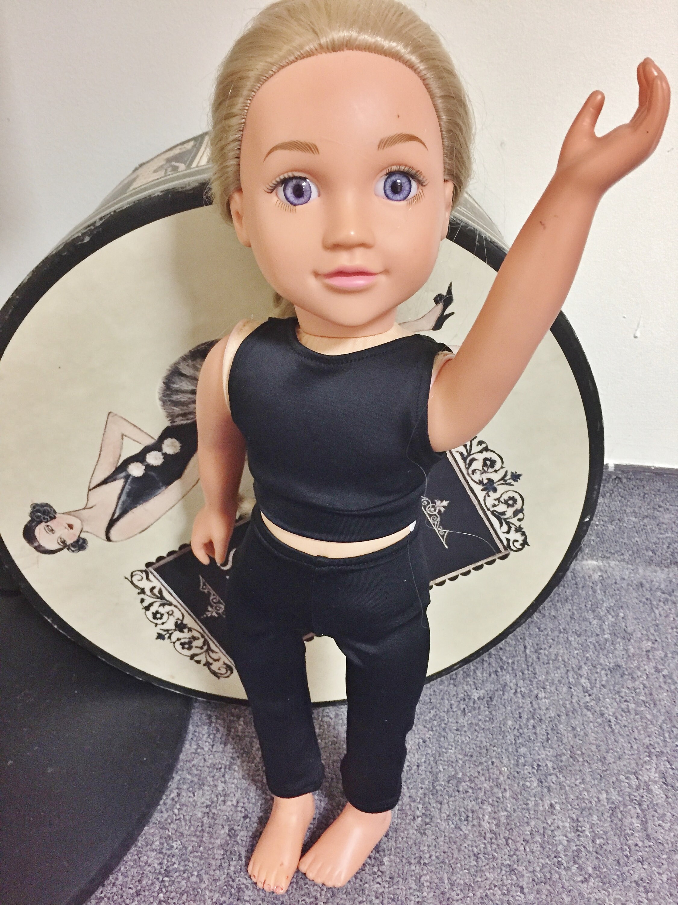 Dolls Fab Fitness All Black Multi Style Set - Etsy