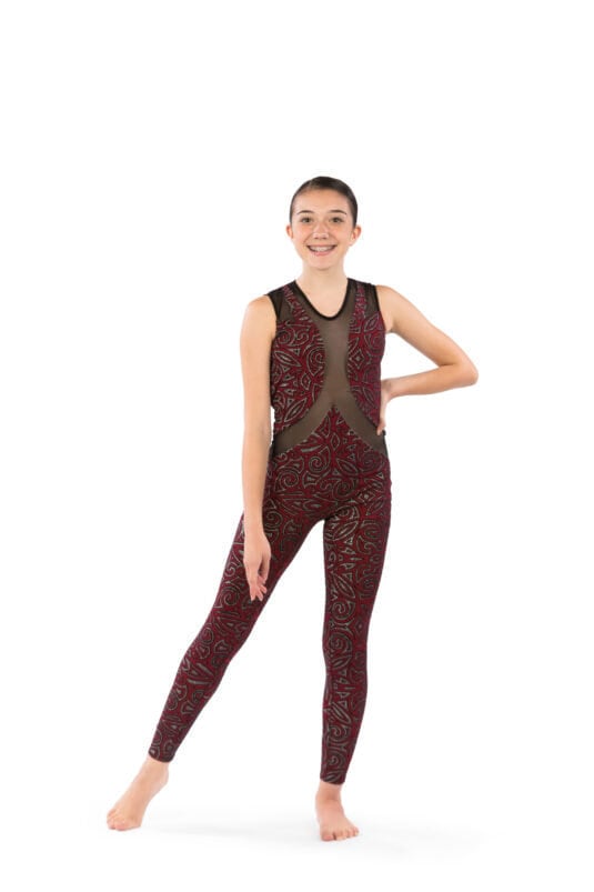 Black and Red Unitard - Etsy