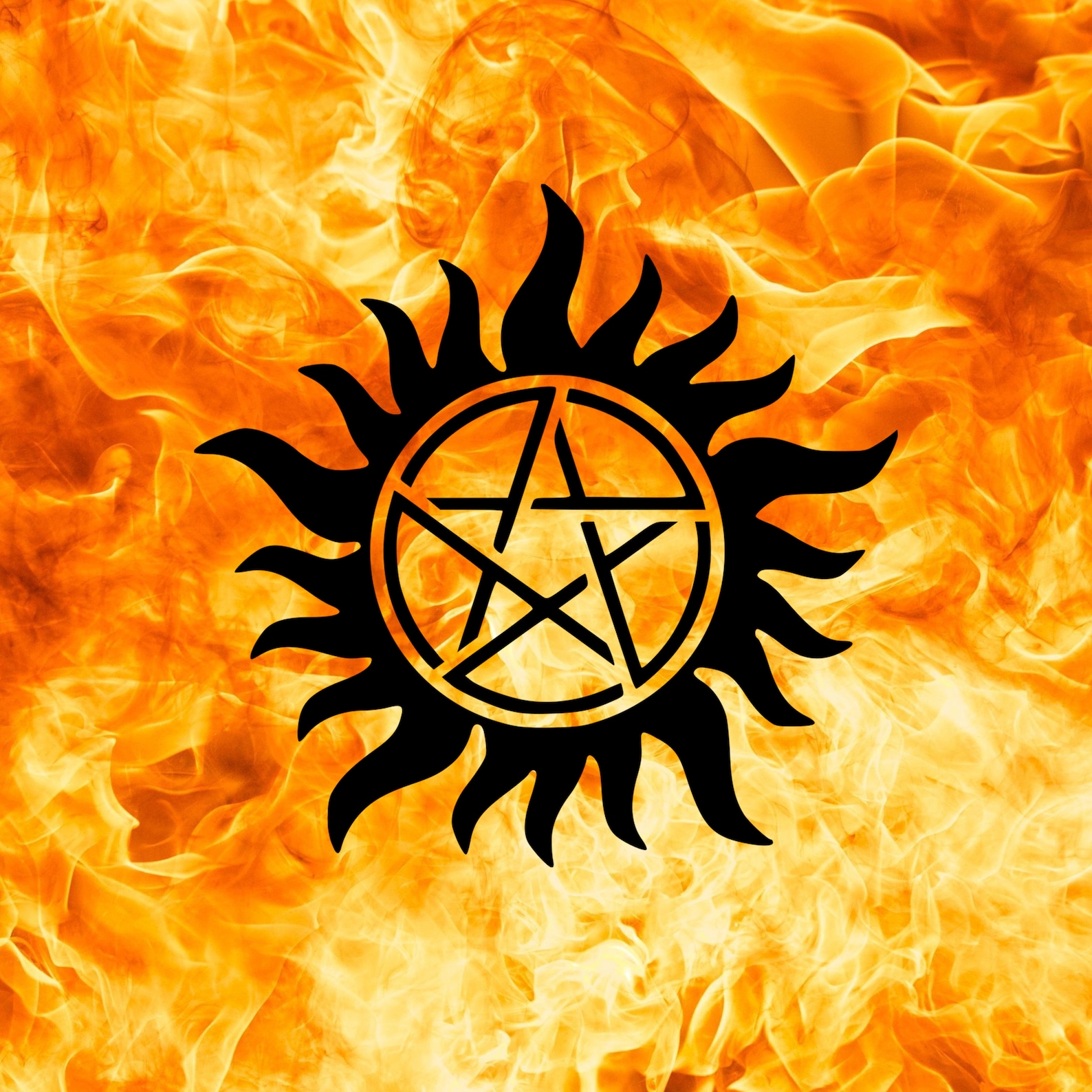 Supernatural Anti Possession Symbol Badge Minimalist Style | Etsy