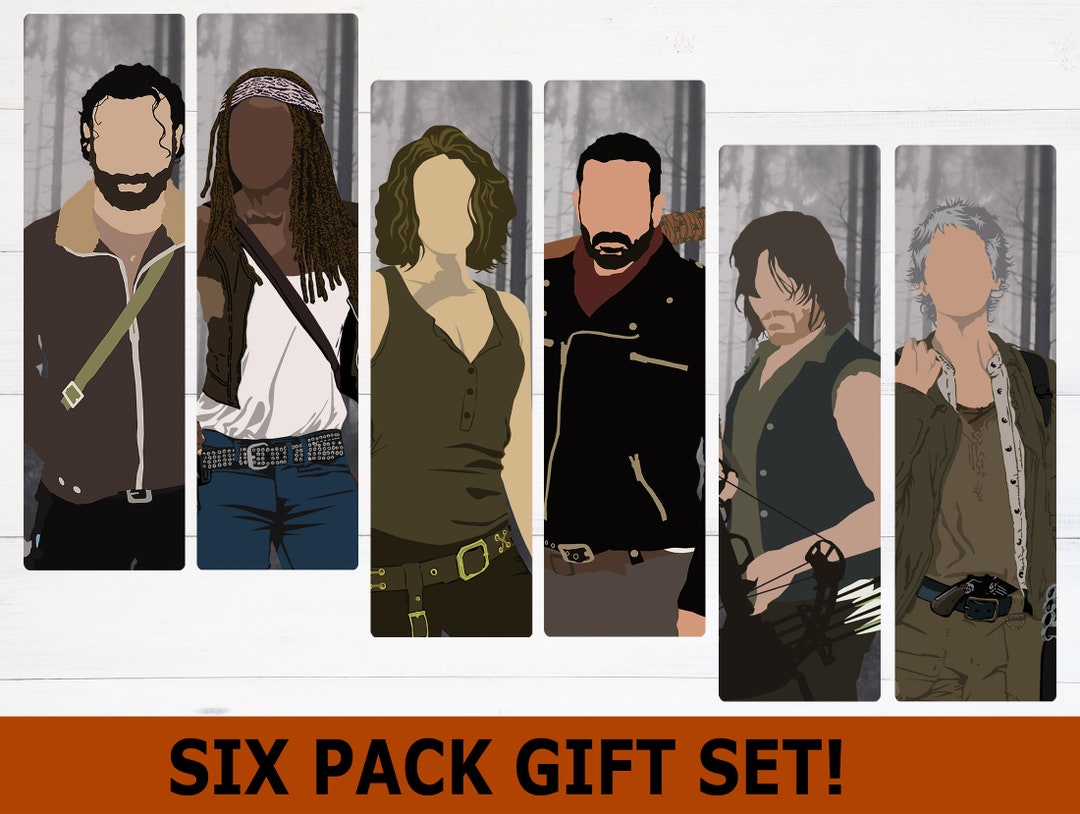 Walking Dead Handmade 6 Apocalyptic Zombie Horror Bookmark Gift Set ...