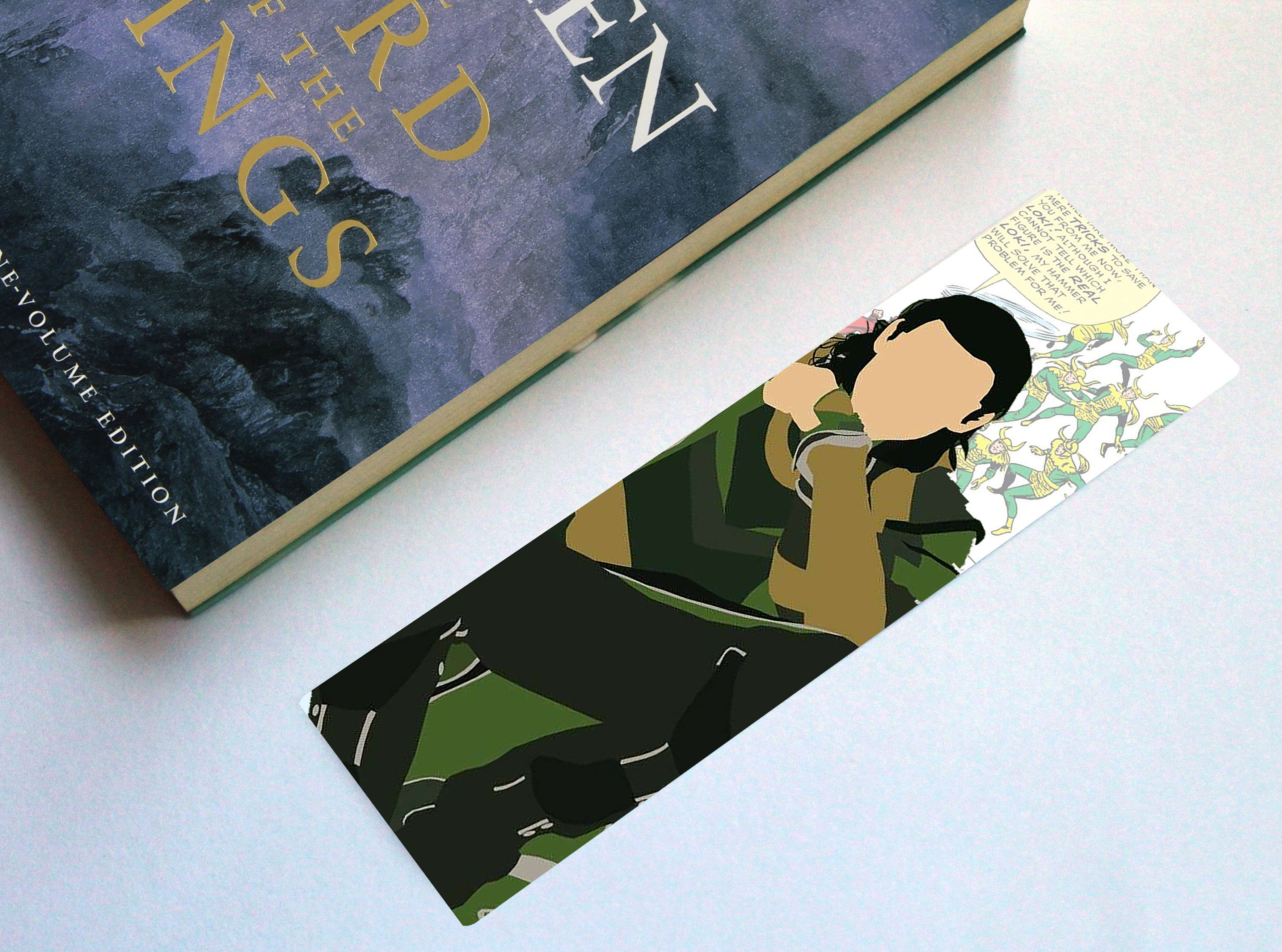 Custom Marvel Loki Bookmark Minimalist Style Superhero Art - Etsy