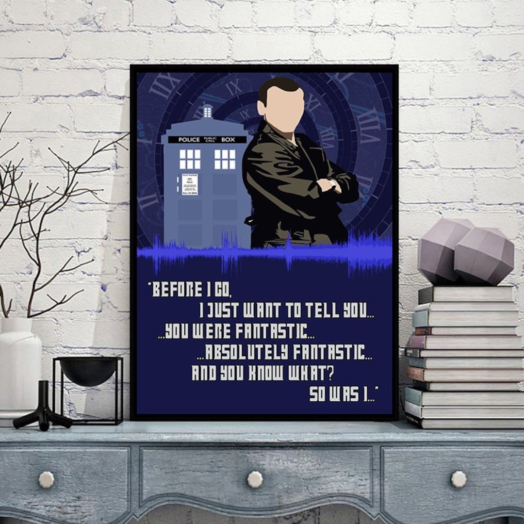 9th Doctor Custom Soundwave Minimalist Style Cult TV Art Who Poster ...