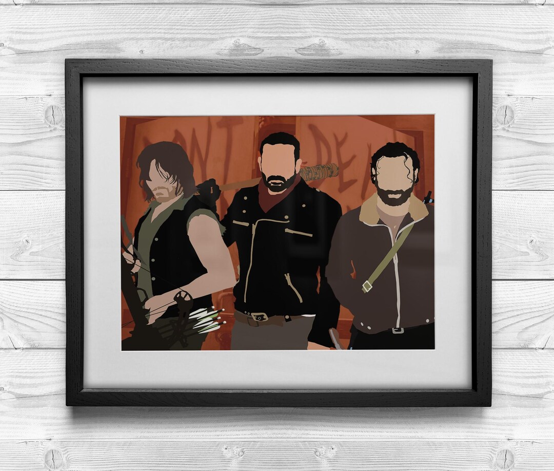 Daryl Dixon Negan Rick Grimes the Walking Dead Custom Minimalist Style ...