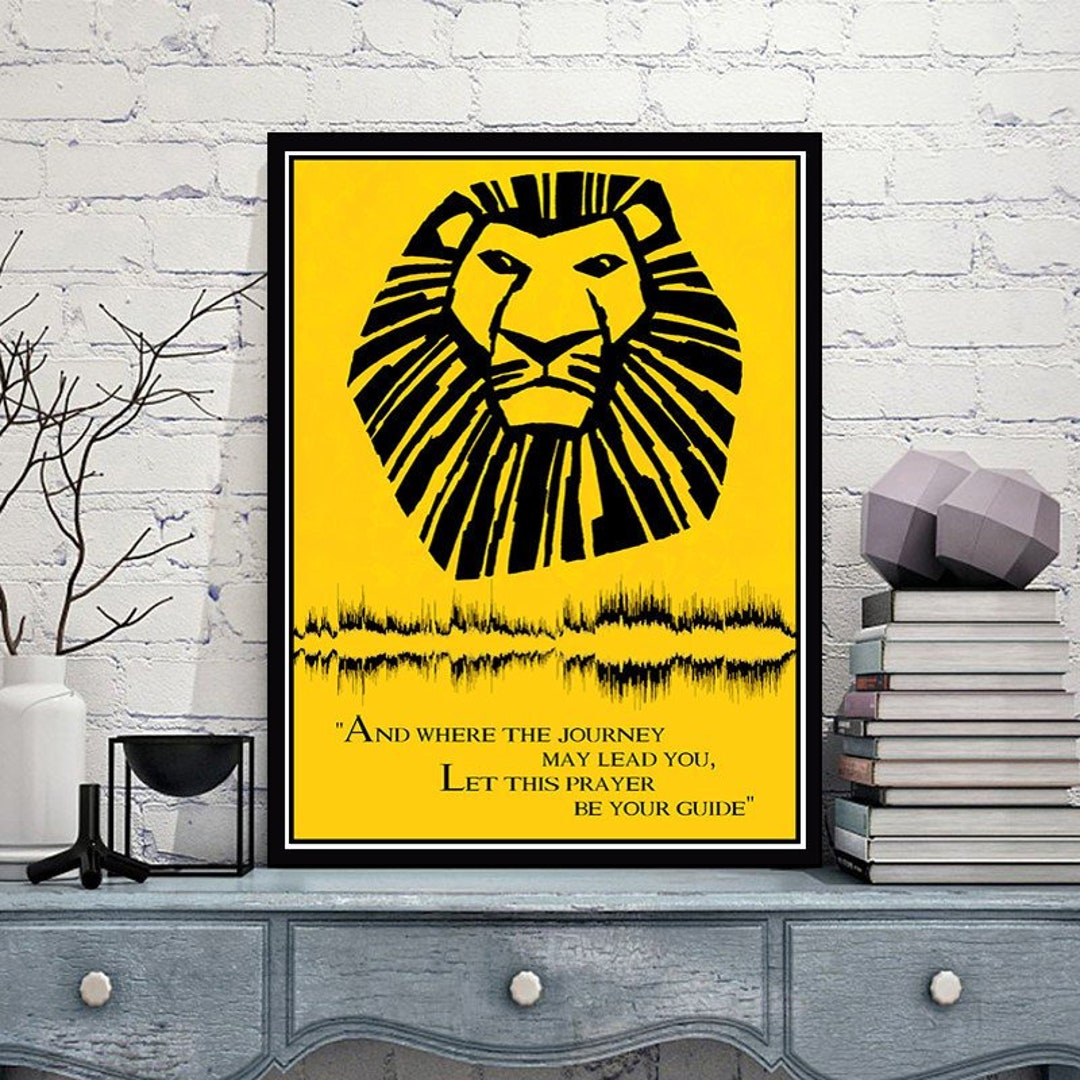 Lion King Soundwave Art Print: Minimalist Musical Film Poster - Etsy