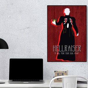 Pinhead Hellraiser Custom Silhouette Cult Film Art Poster Print ...