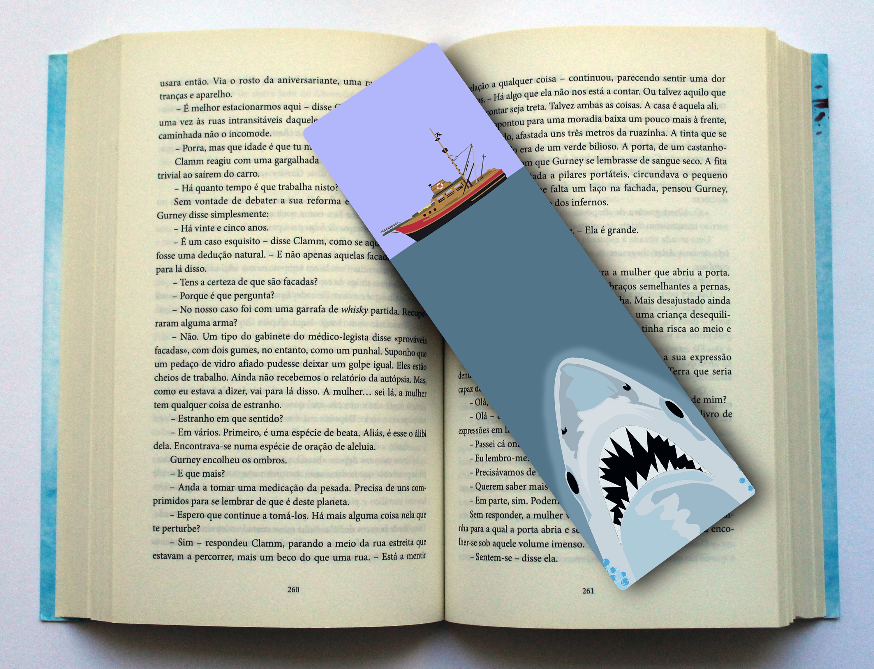 Custom Jaws Bookmark Minimalist Style Cult Movie Art Geeky | Etsy