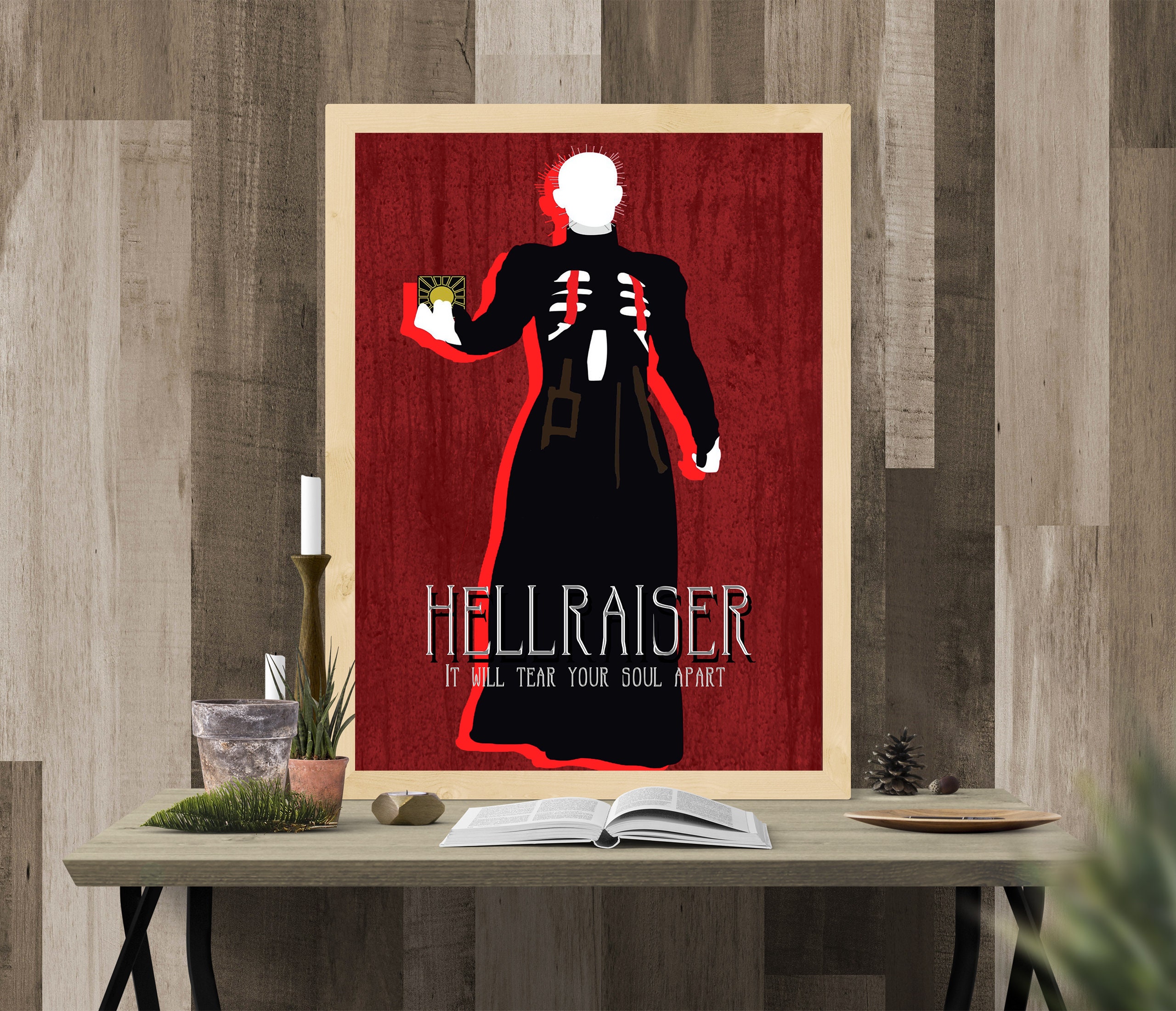 Pinhead Hellraiser Custom Silhouette Cult Film Art Poster - Etsy