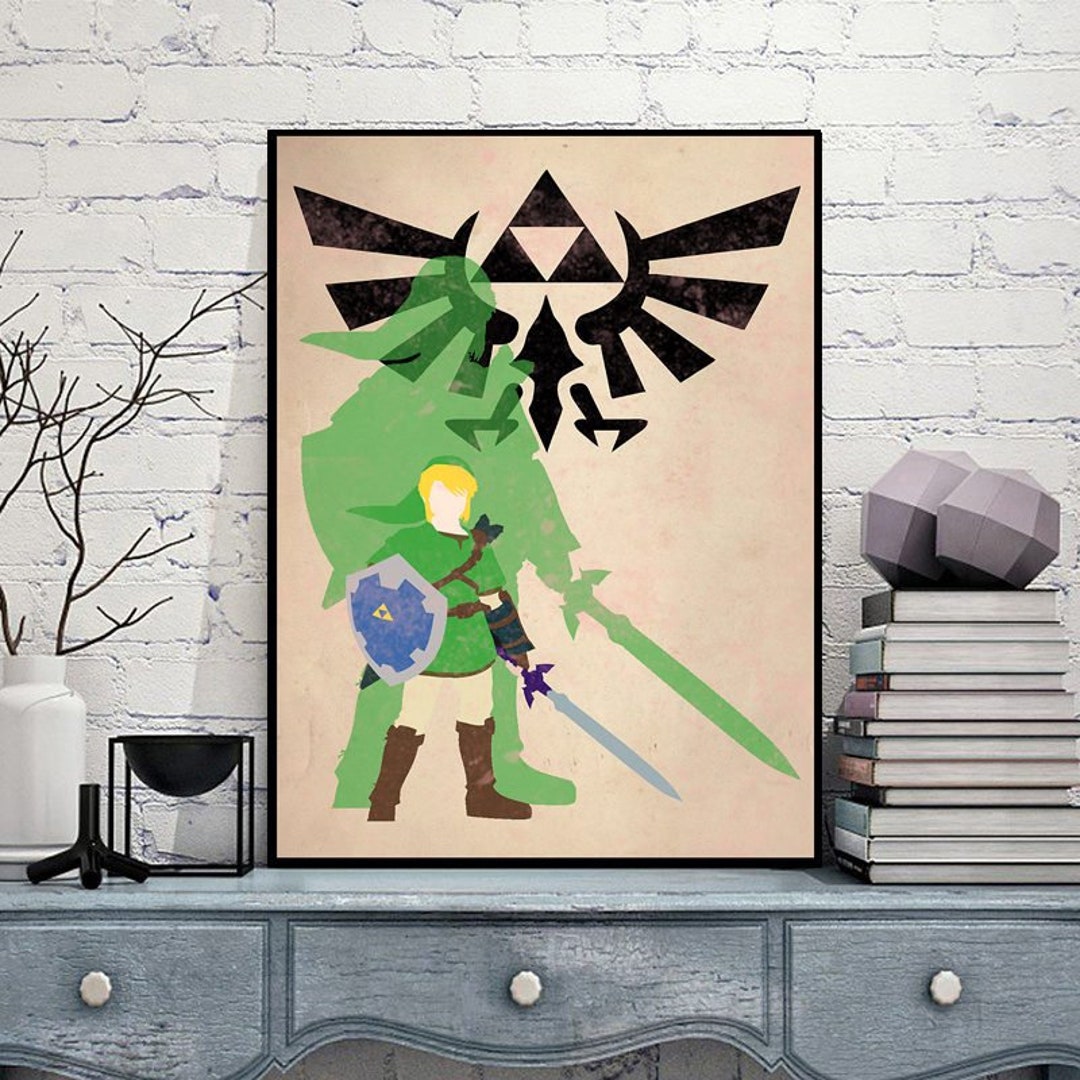 Zelda Link Art Print: Minimalist Ocarina of Time Poster - Etsy