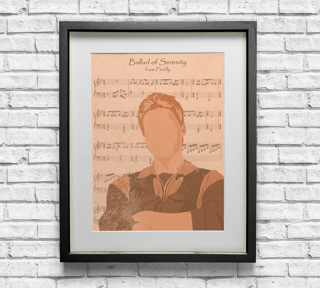 Wash - Firefly Theme Song Sheet Music Art Print: Geeky Minimalist Decor ...