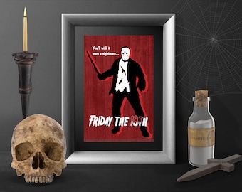 JASON VOORHEES: Friday the 13th Every Mask Poster Evolution - Etsy
