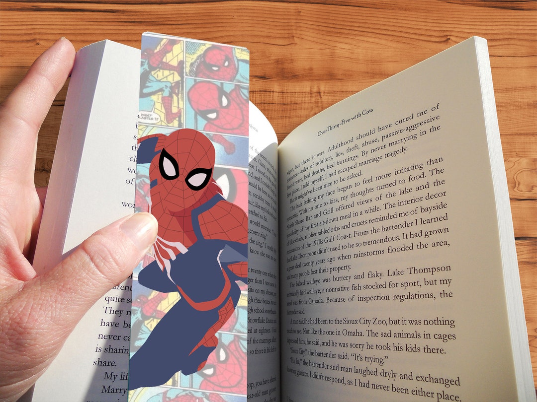 Spider-man Bookmark: Minimalist Comic Art, Geeky Gift - Etsy UK