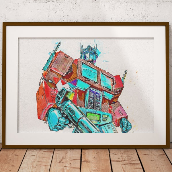 Optimus Prime Drawing - Etsy