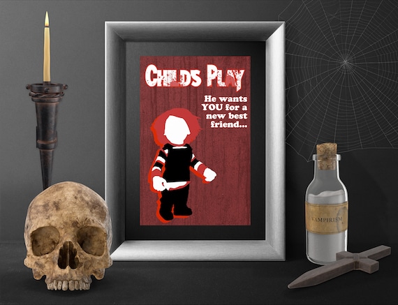 Chucky Child's Play Custom Silhouette Cult Film Art Poster | Etsy