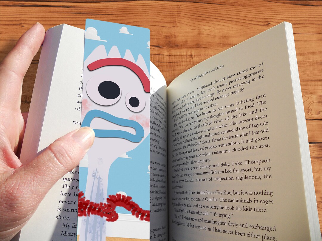 Forky Toy Story Bookmark Minimalist Style Kids Movie Art Geeky Disney ...