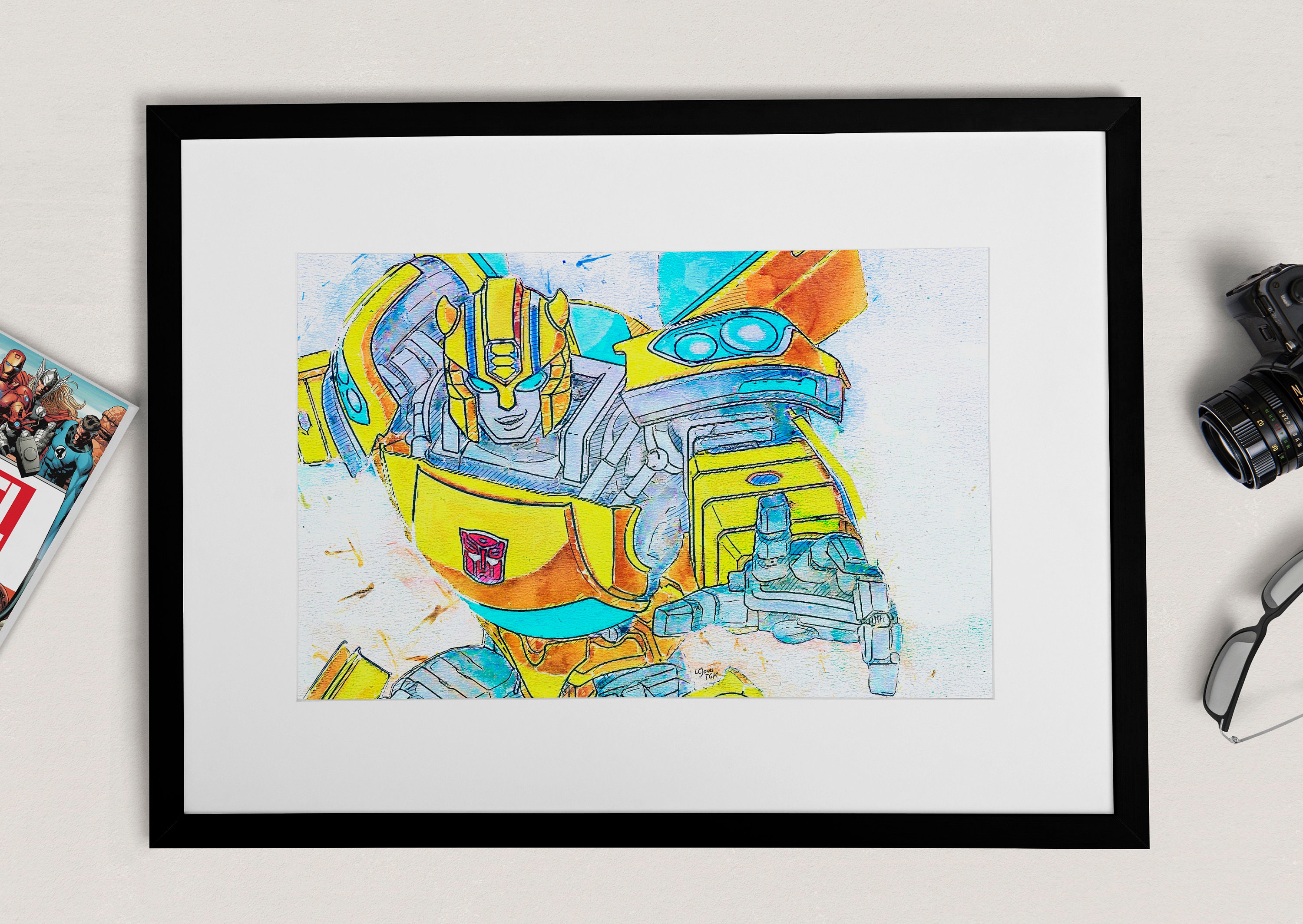 Custom Transformers Bumblebee Digital Line Drawing Sketch | Etsy