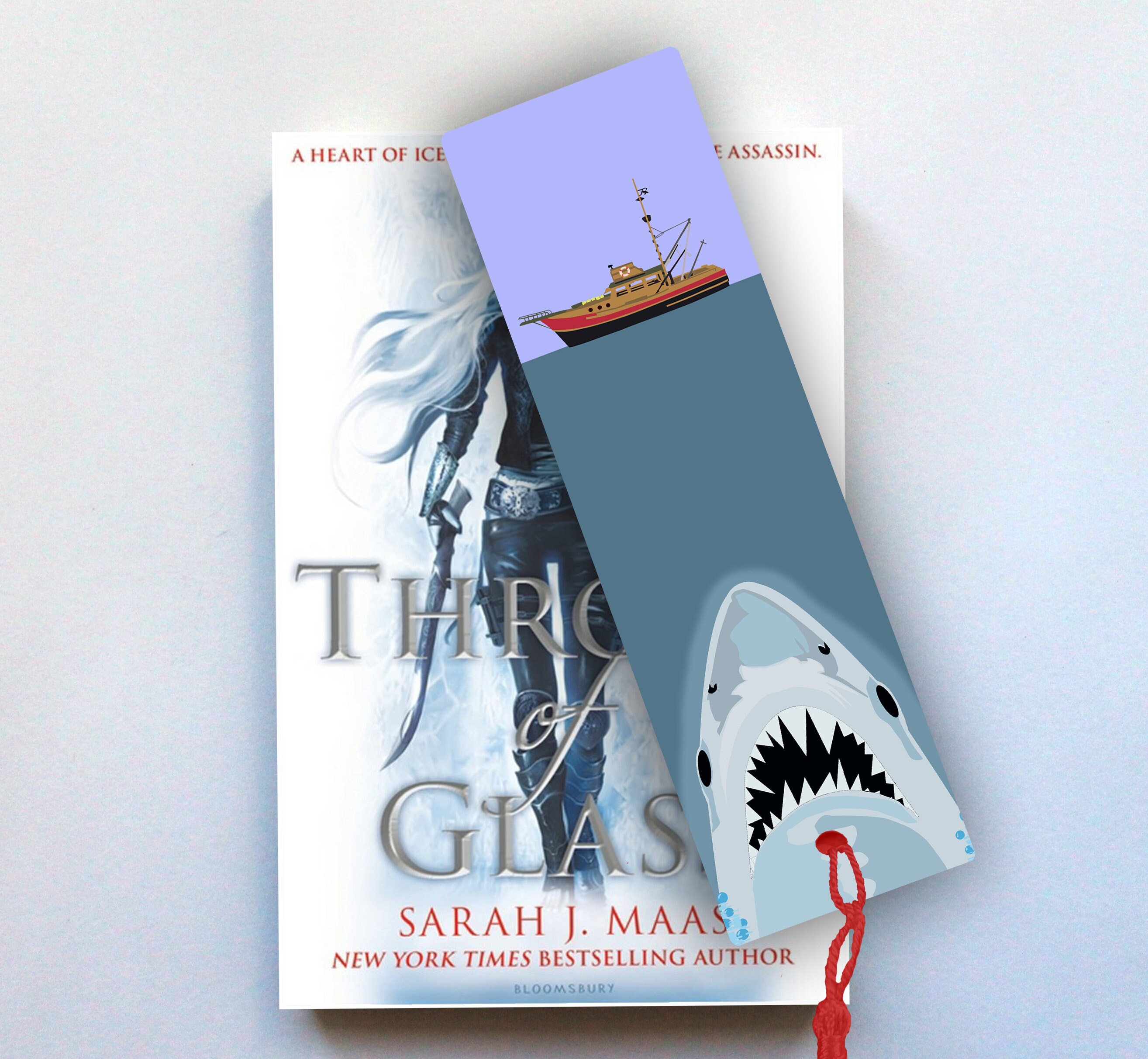 Custom Jaws Bookmark Minimalist Style Cult Movie Art Geeky | Etsy