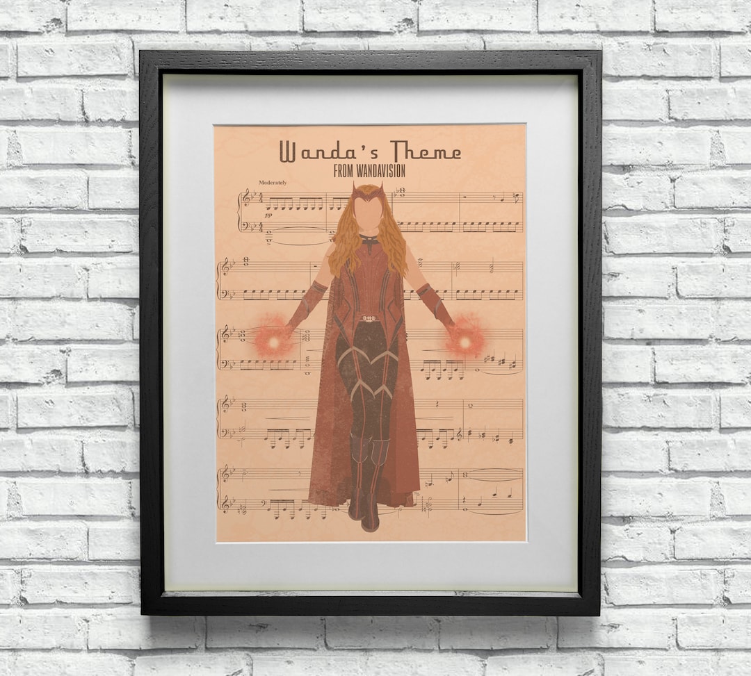 Scarlet Witch Wanda's Theme Sheet Music Print, Superhero Fan Art Poster ...