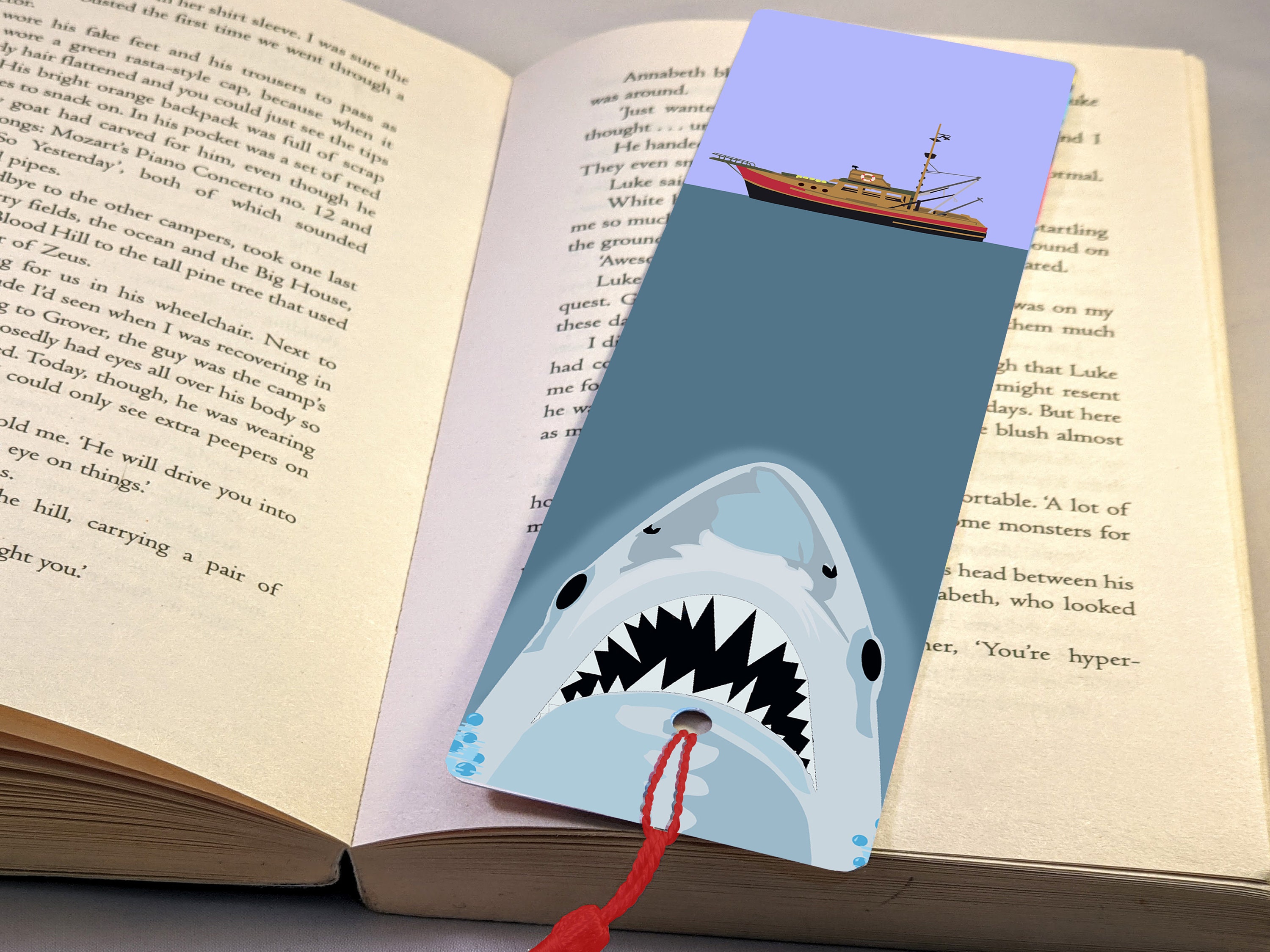 Custom Jaws Bookmark Minimalist Style Cult Movie Art Geeky | Etsy