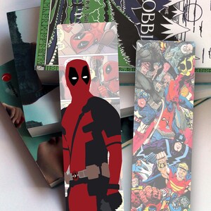 Custom Marvel Deadpool Bookmark Minimalist Style Cult - Etsy