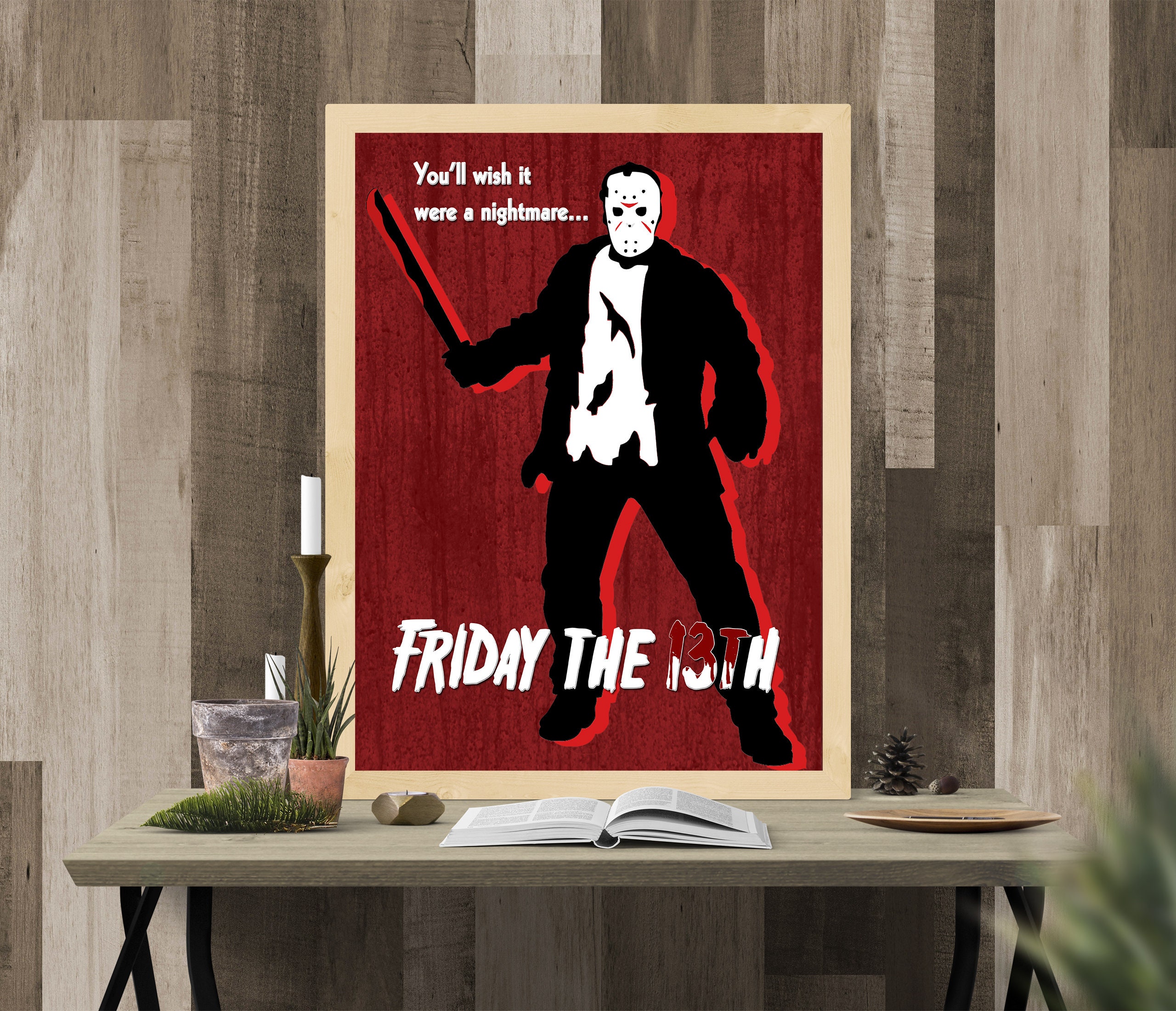 Jason Voorhees Friday The 13th Custom Silhouette Cult Film Art | Etsy
