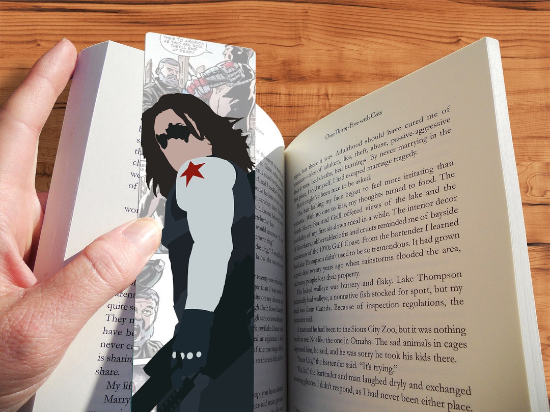 Winter Soldier Bookmark – Minimalist Marvel Art Print, Geeky Gift - Etsy