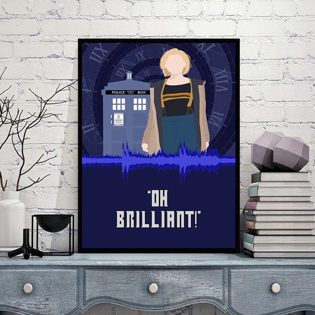13th Doctor Custom Soundwave Minimalist Style Cult TV Art Who Poster ...