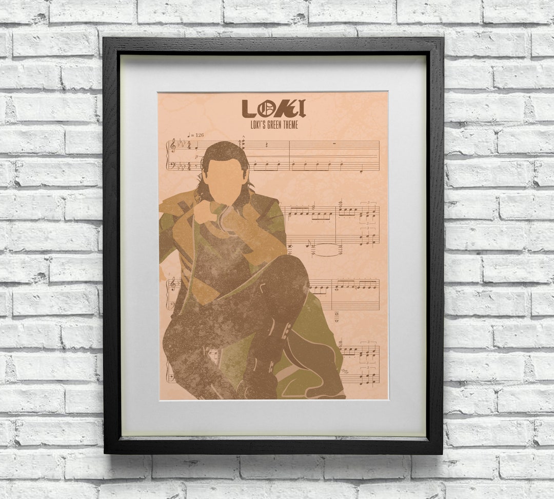 Buy Loki Theme Sheet Music Art Print – Minimalist Geeky Decor Online in ...