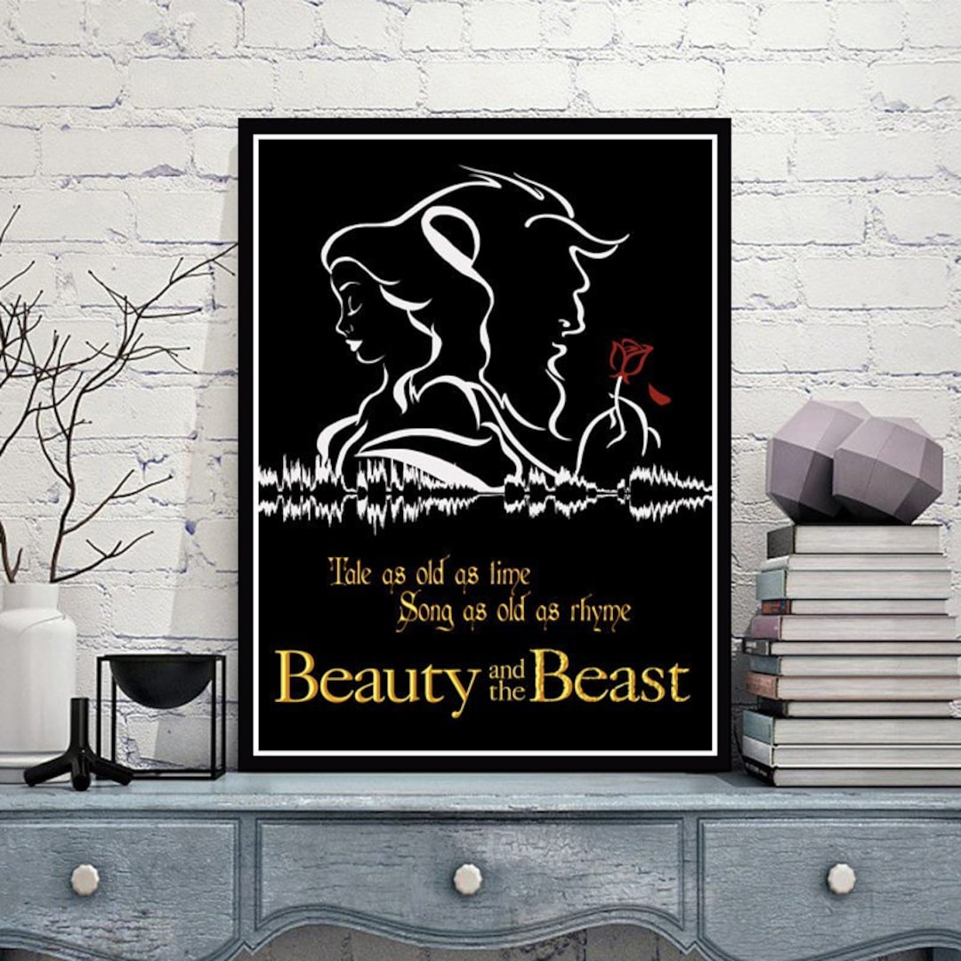 Beauty and the Beast Soundwave Art Print – Minimalist Film Poster - Etsy