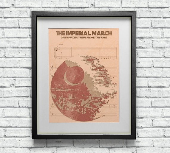 Star Wars Death Star Imperial March Custom Theme Tune Sheet | Etsy