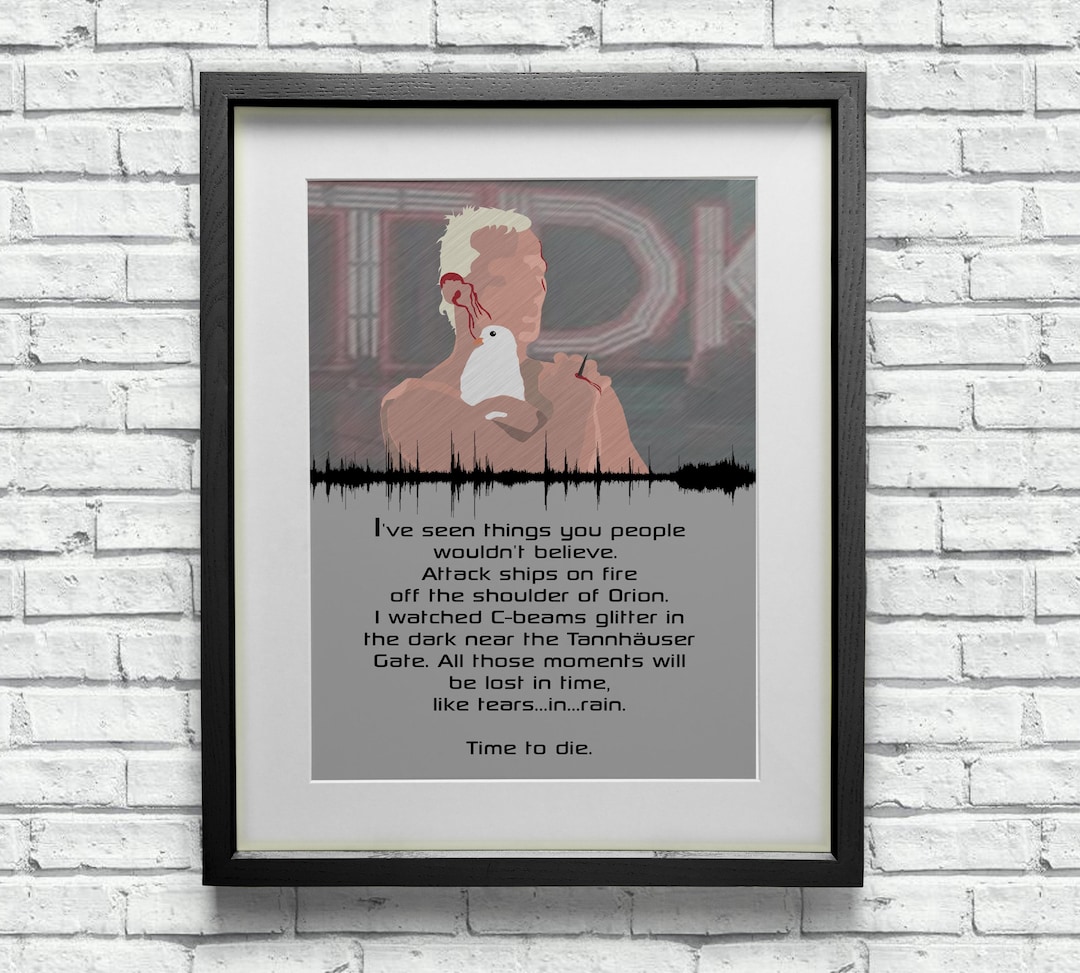 Blade Runner Roy Batty Soundwave Minimalist Style Cult Film Art Poster ...