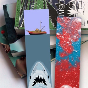Custom Jaws Bookmark Minimalist Style Cult Movie Art Geeky - Etsy