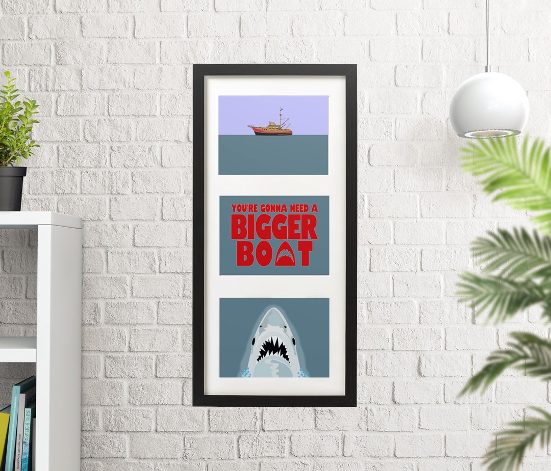 Jaws and the Orca Bigger Boat Three Framed Print Multi Aperture ...